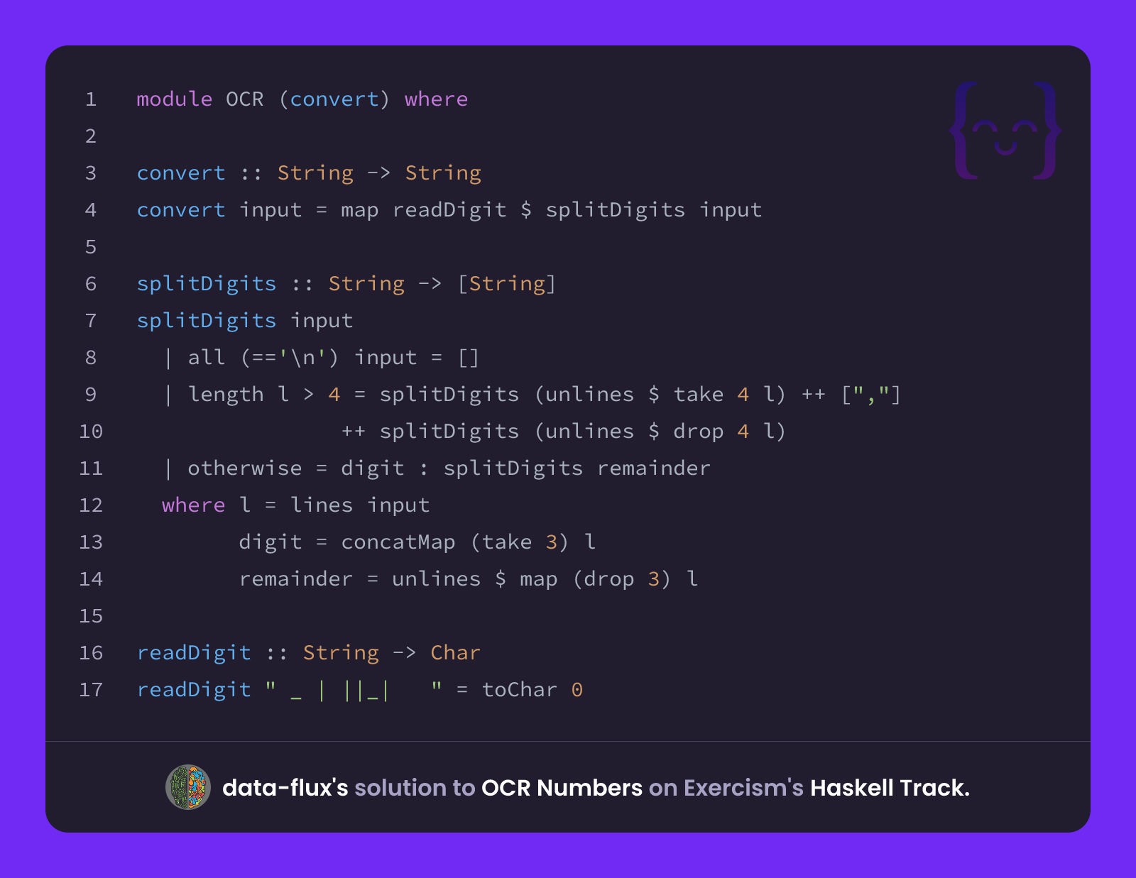 data-flux's solution for OCR Numbers in Haskell on Exercism