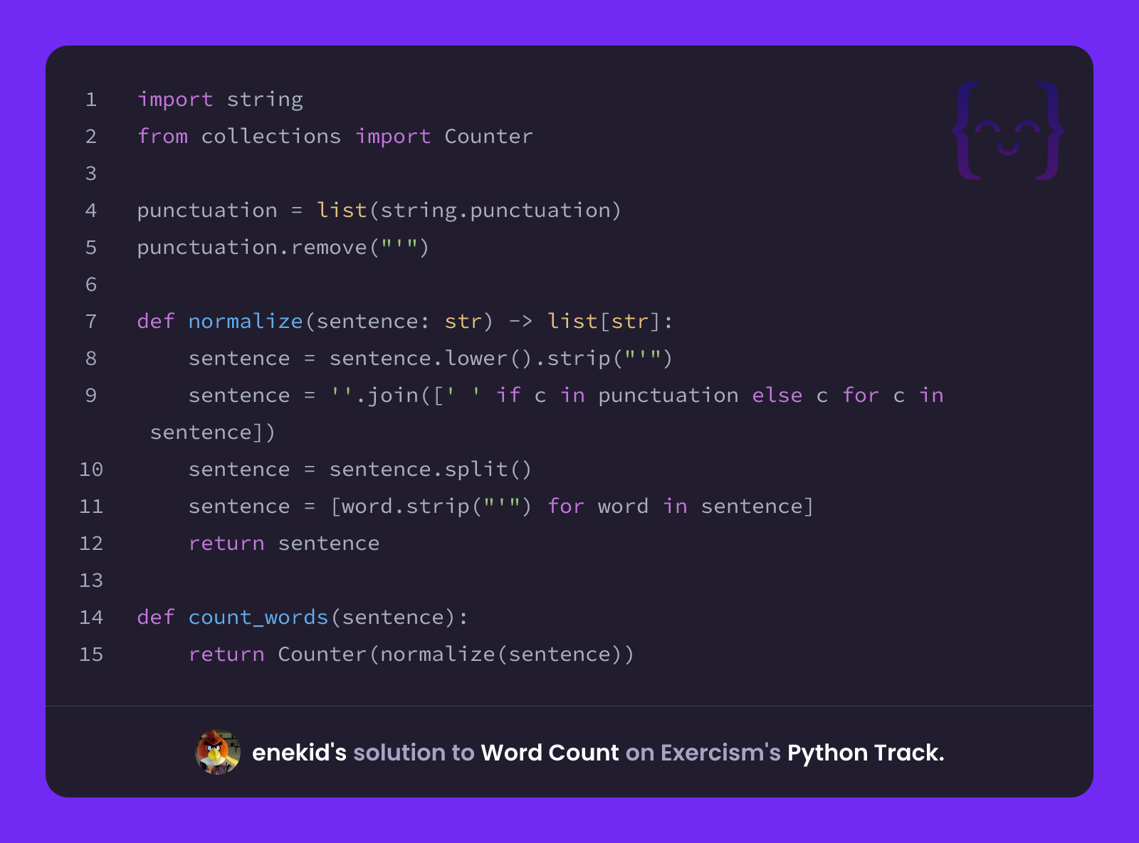 enekid's solution for Word Count in Python on Exercism